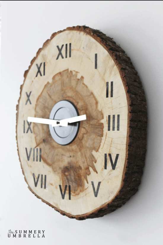 Learn How To Create A Custom DIY Wood Slice Clock