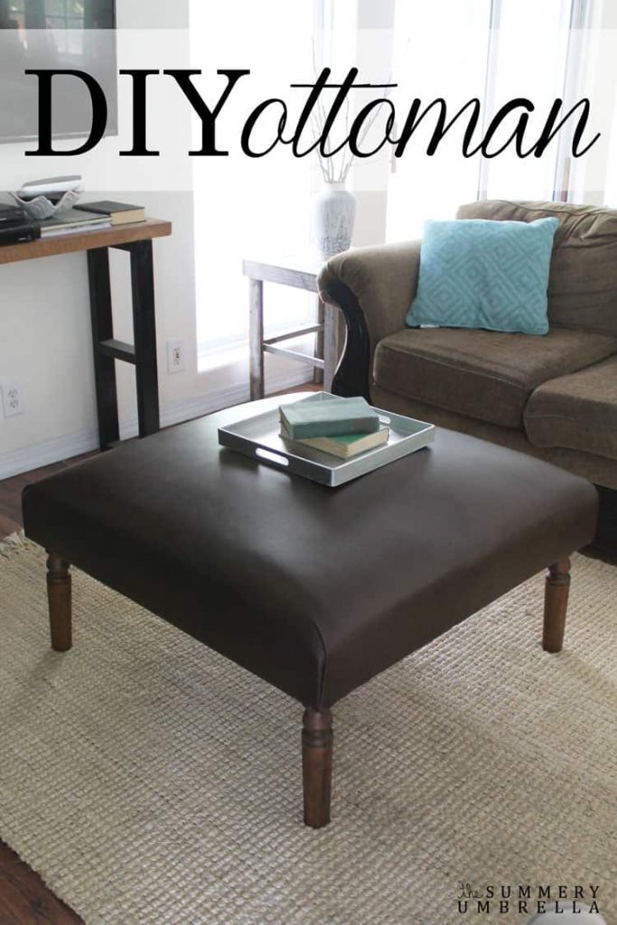 Our DIY Leather Ottoman for Large Spaces