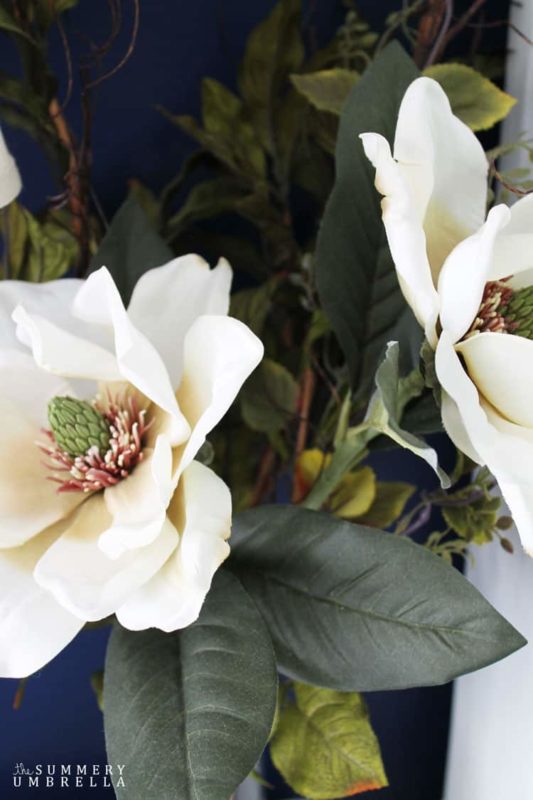 Lovely Magnolia Flower Arrangement with Artificial Plants