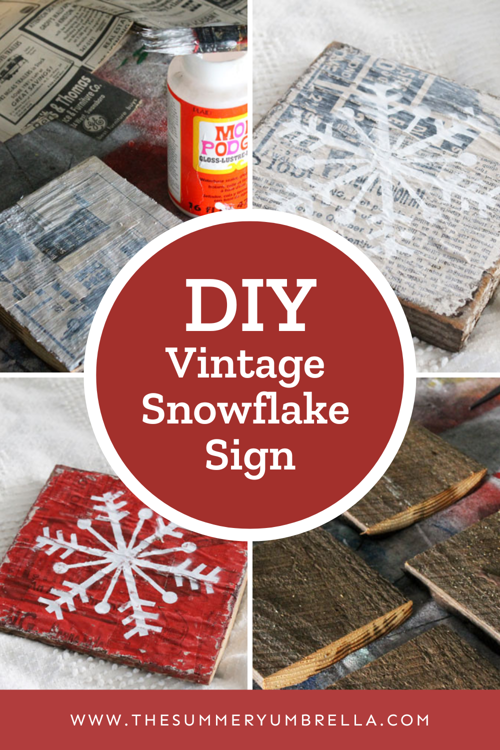 Get Creative with Winter Decor: DIY Vintage Snowflake Sign