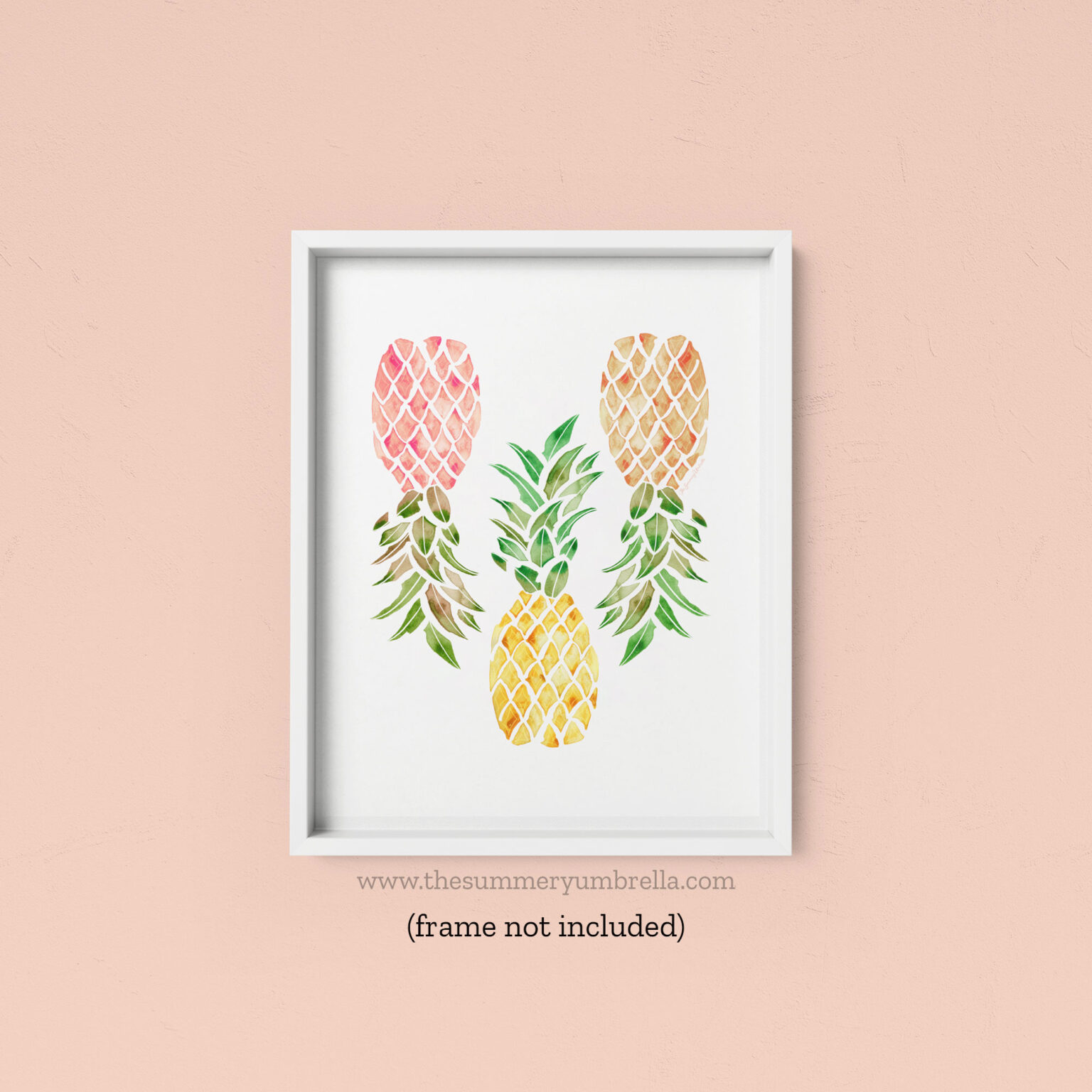 Colorful Pineapples Art Print