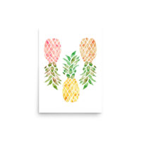 Colorful Pineapples Art Print