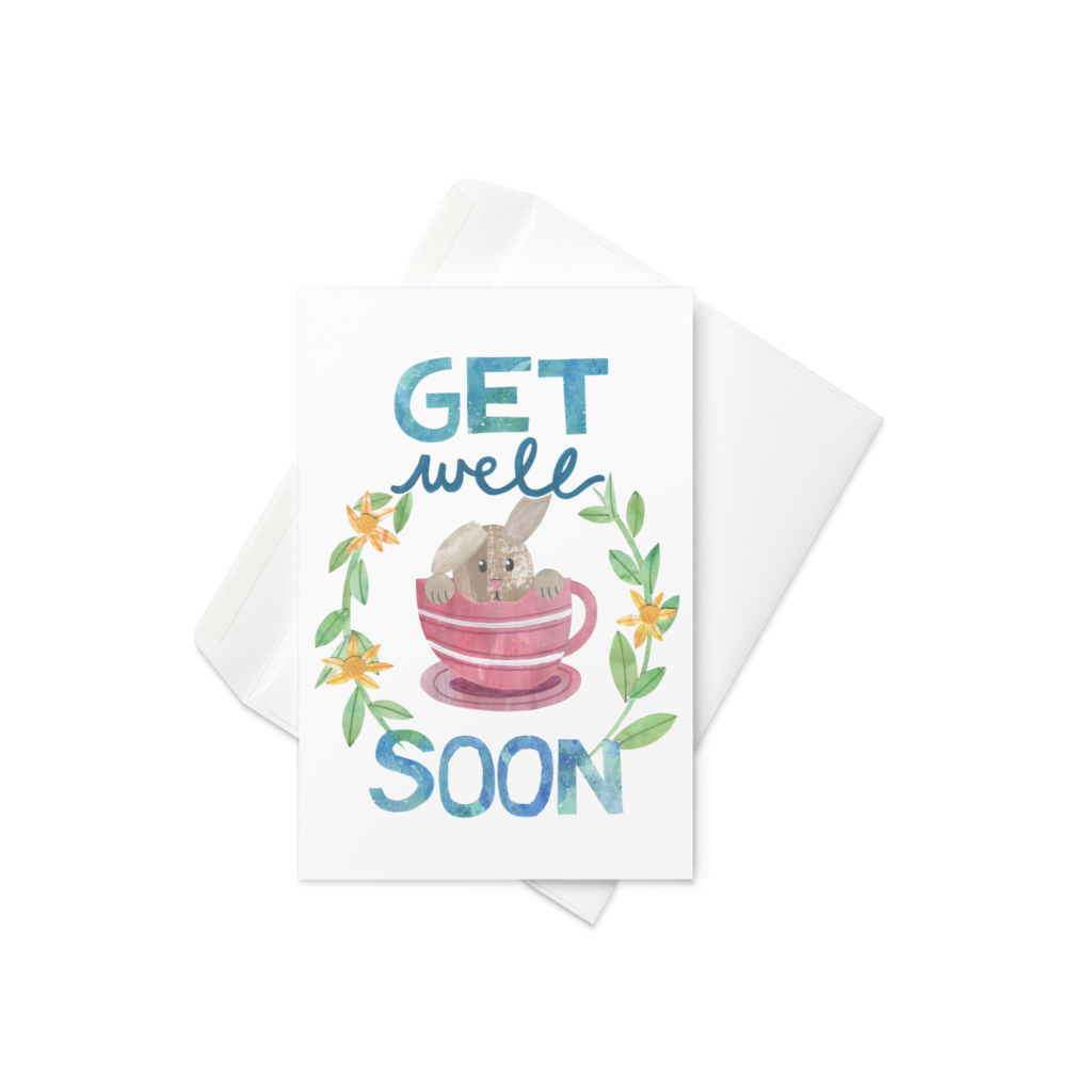 Bunny Get Well Soon Greeting Card
