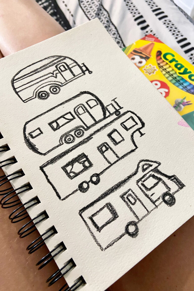 Modern Camper Pattern: From Fireside Dreams to Digital Art