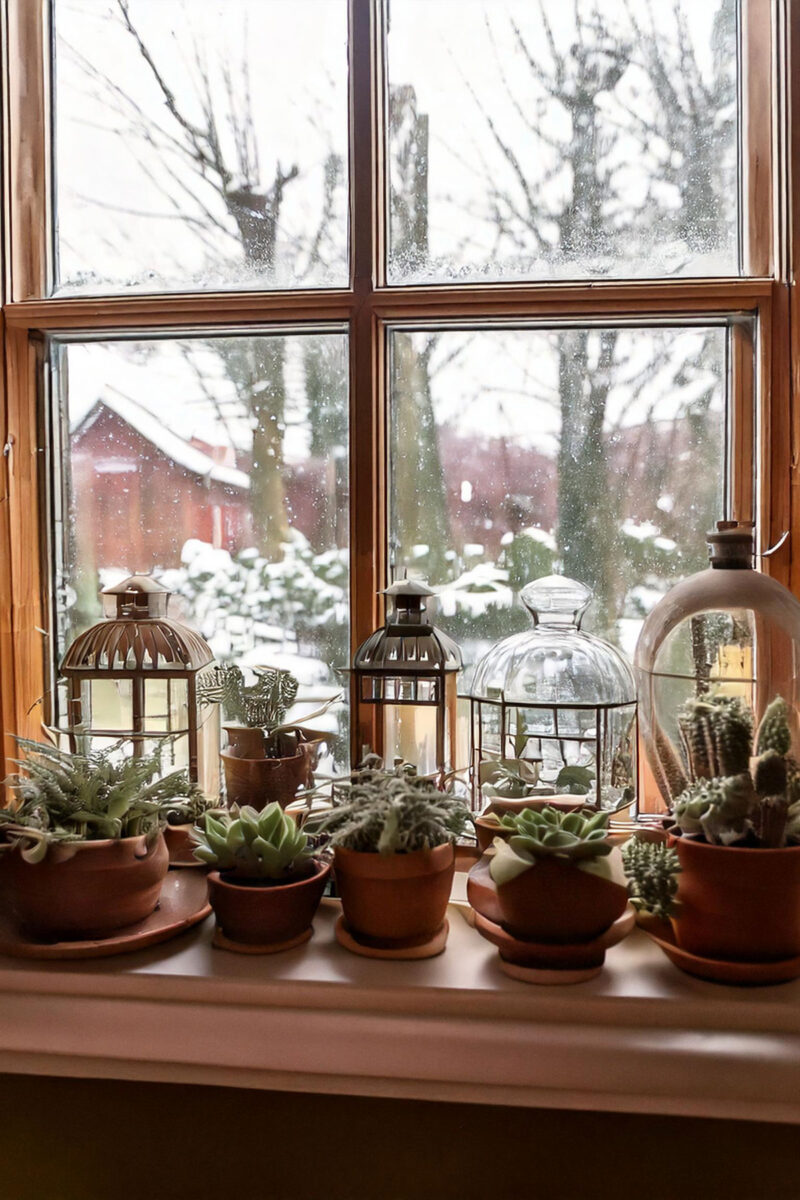 Windowsill Winter Vignettes to Warm Your Home