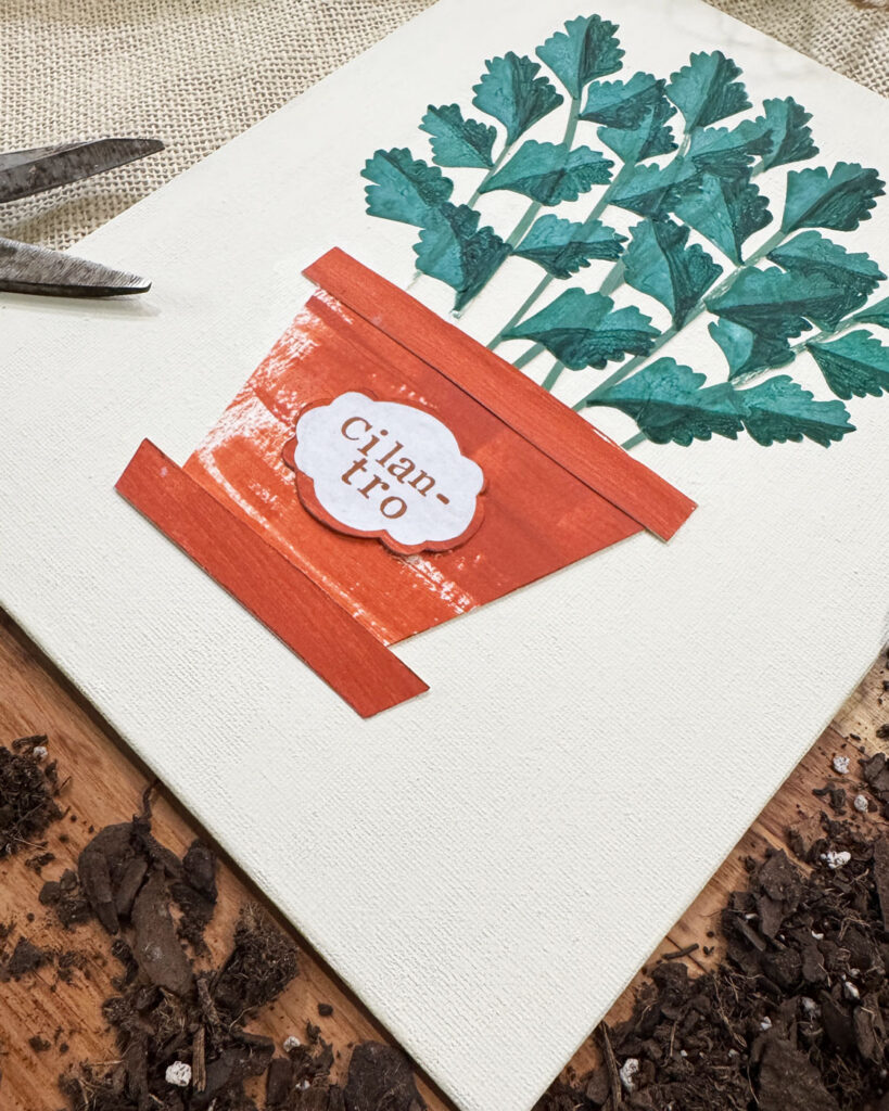 ORIGINAL Potted Cilantro Artwork No. 2