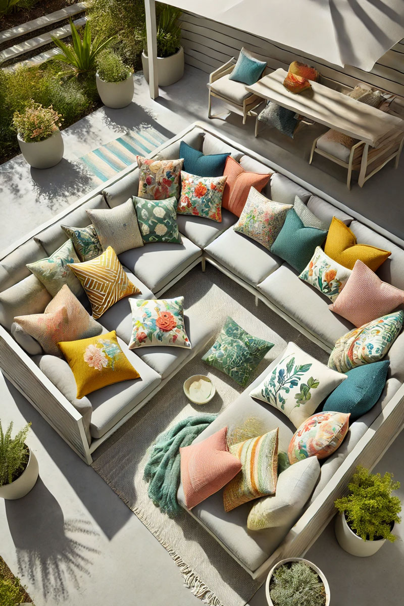 Gorgeous Outdoor Spring Pillow Combinations That Pop!
